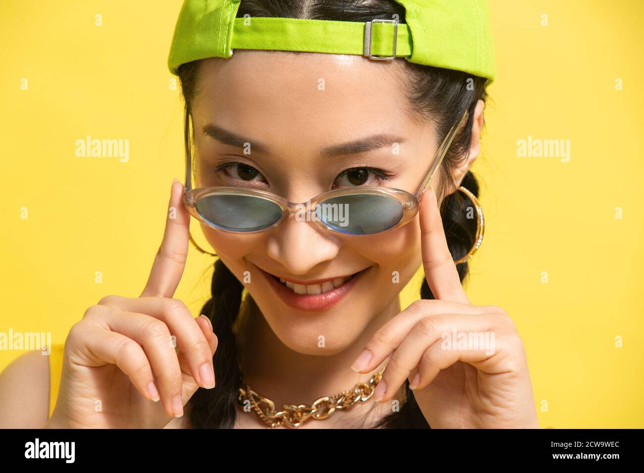 Personality of the young girl features Stock Photo - Alamy