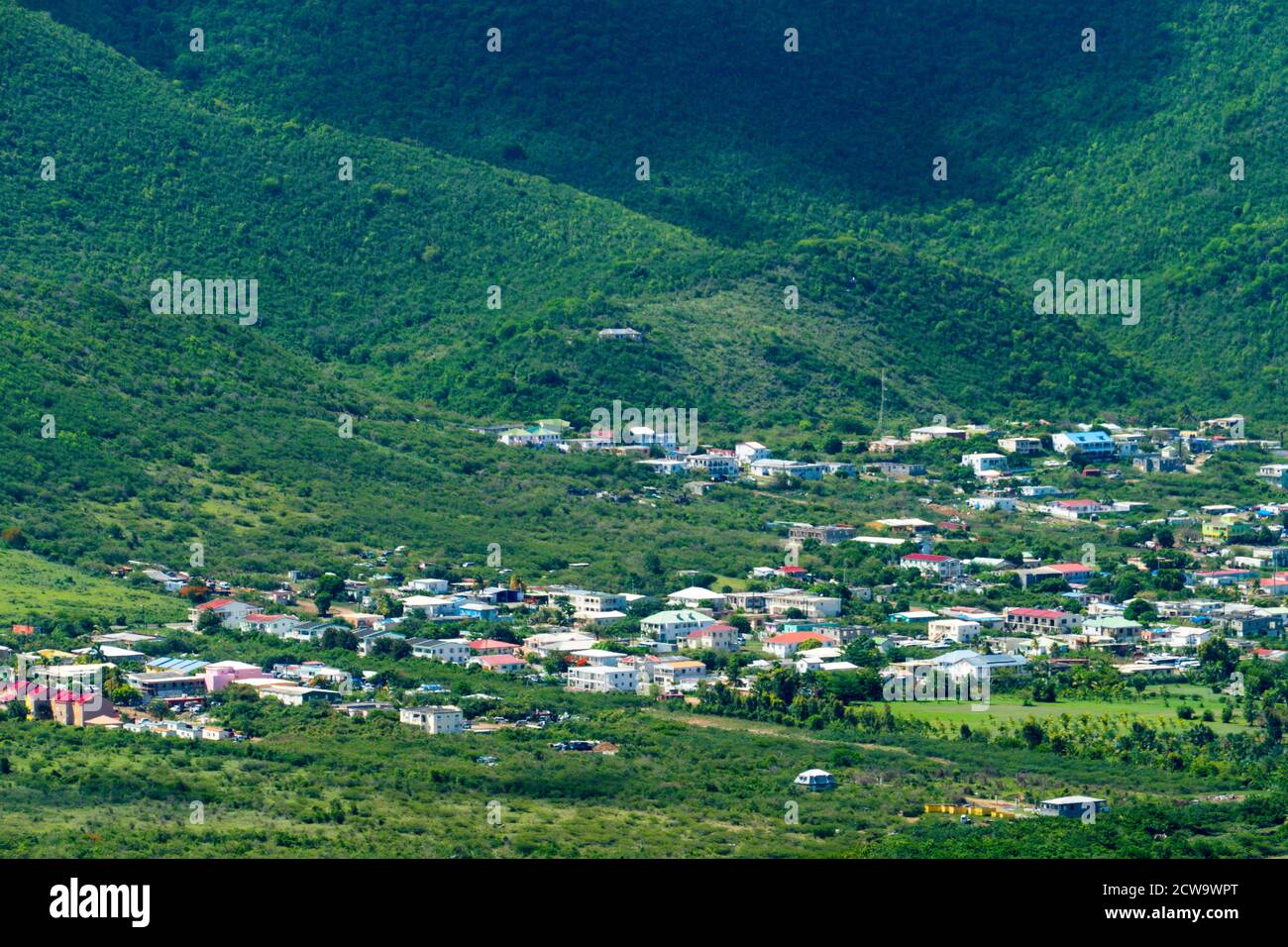 The caribbean island of St.maarten / st.martin cityscape Stock Photo ...