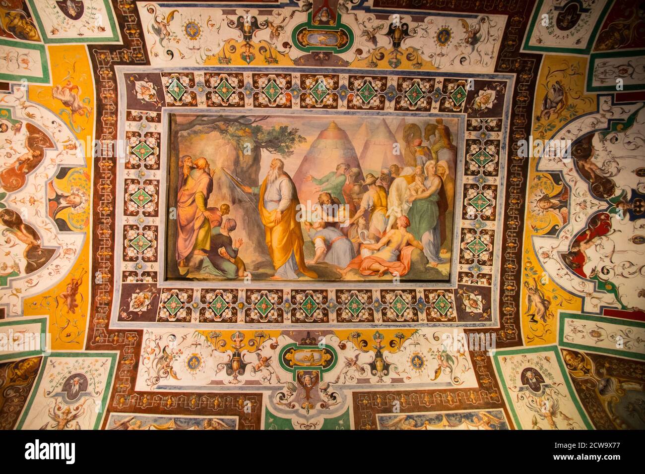 Room of moses villa deste painting frescoes christian bible roc hi-res ...