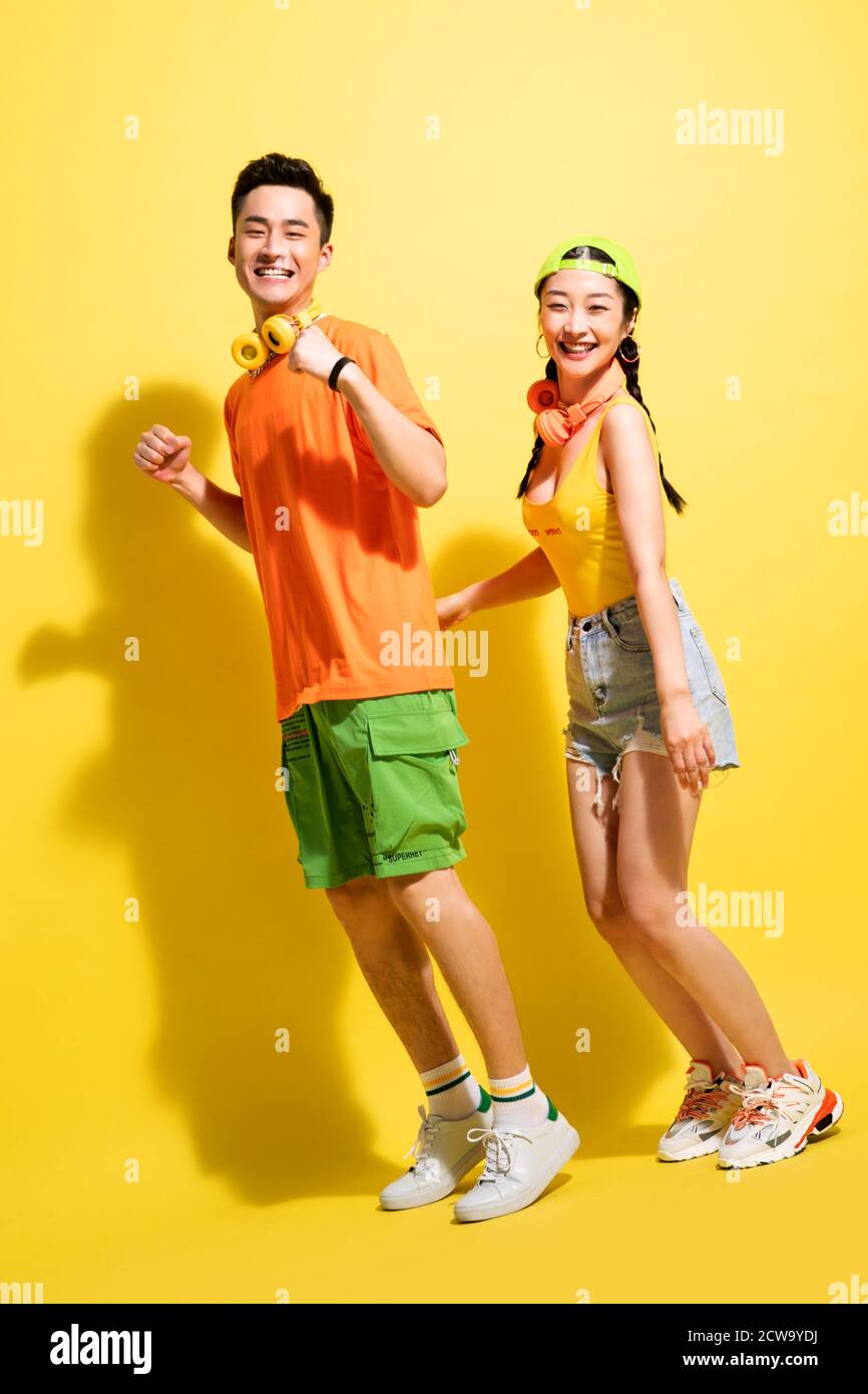 Happy youth play partner Stock Photo - Alamy