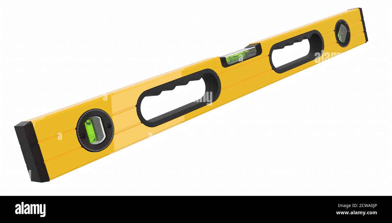 Building spirit level tool isolated on white with clipping path Stock ...