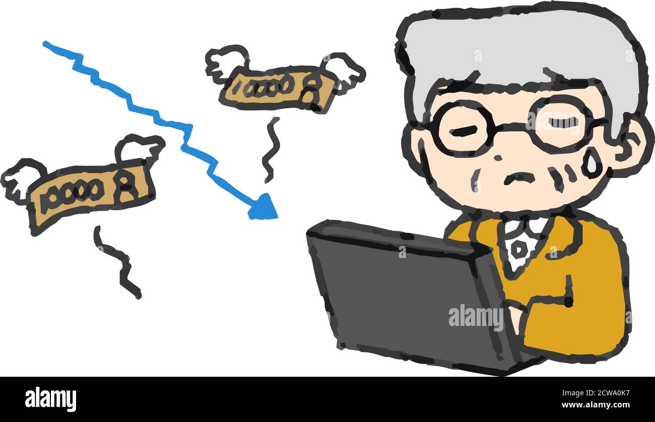 Money worries Stock Vector Images - Alamy