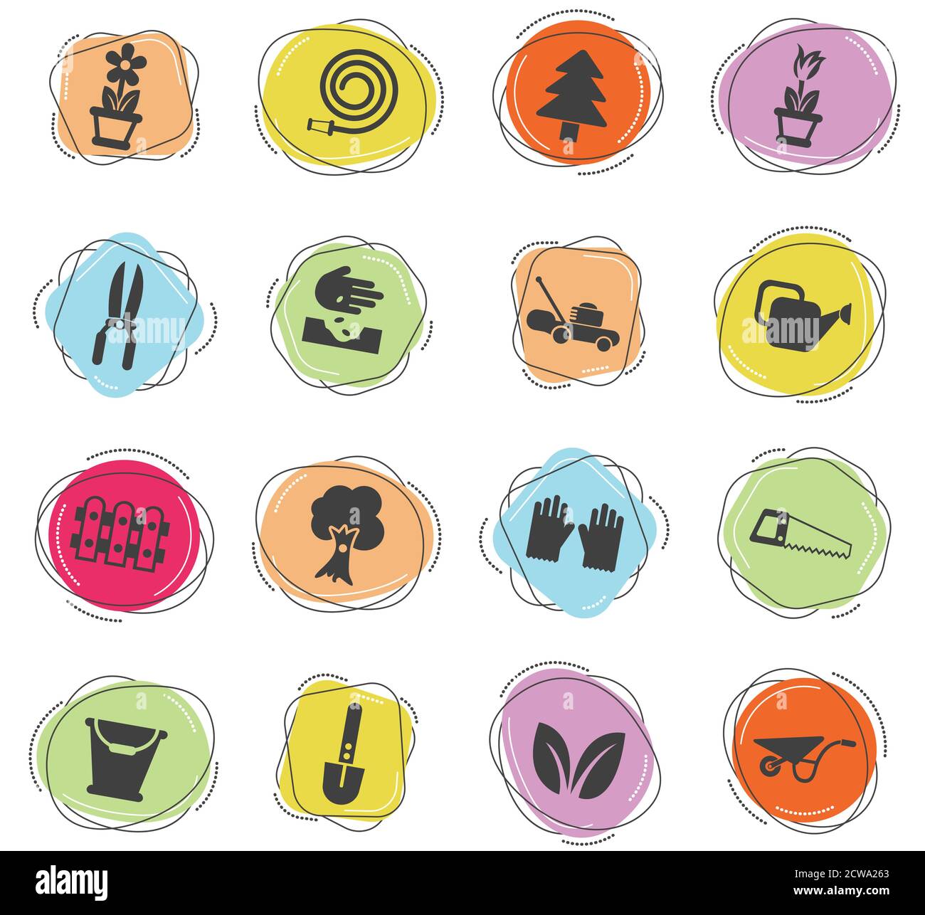 landscape design icon set Stock Vector Image & Art - Alamy