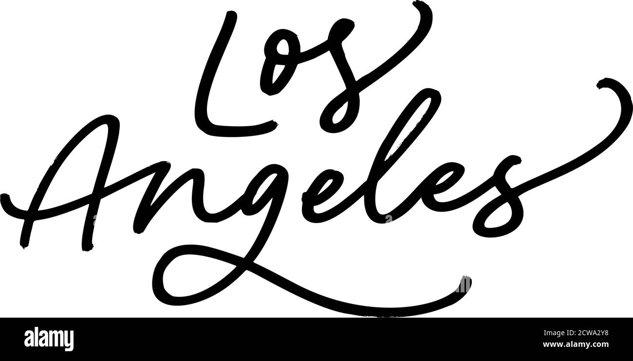 Los Angeles ink brush vector lettering Stock Vector Image & Art - Alamy