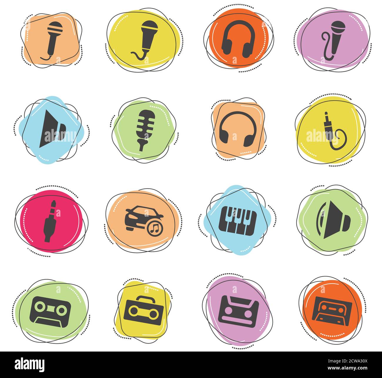 musical icon set Stock Vector Image & Art - Alamy