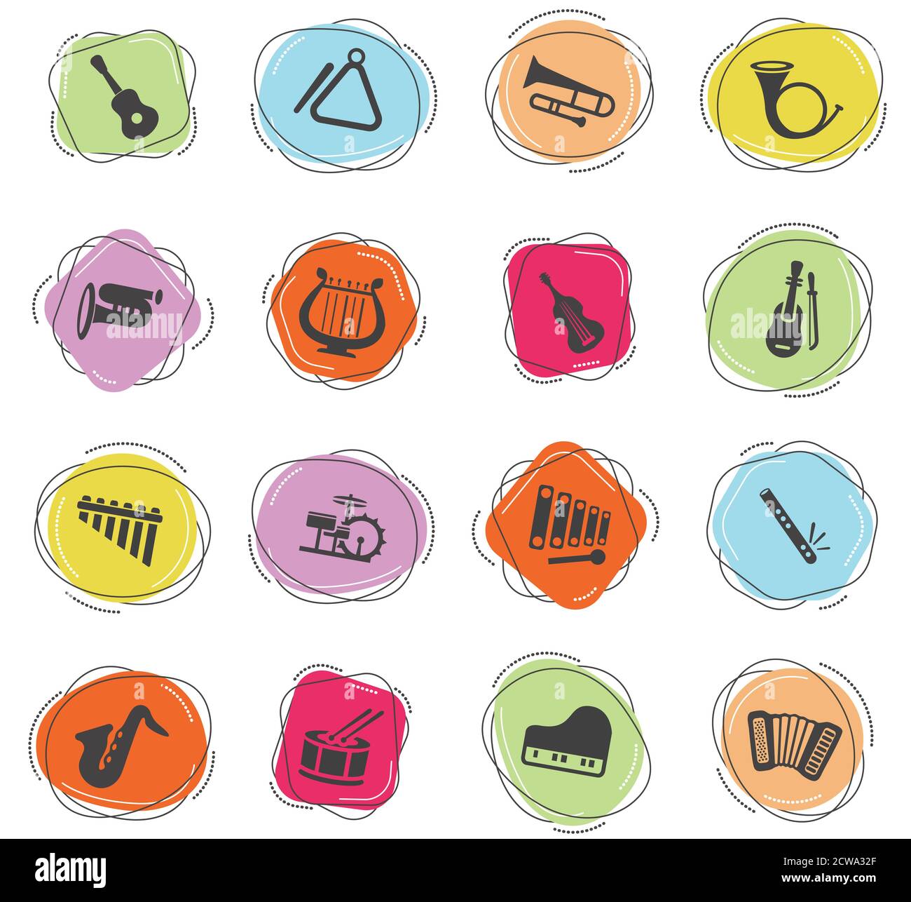 musical instruments icon set Stock Vector Image & Art - Alamy