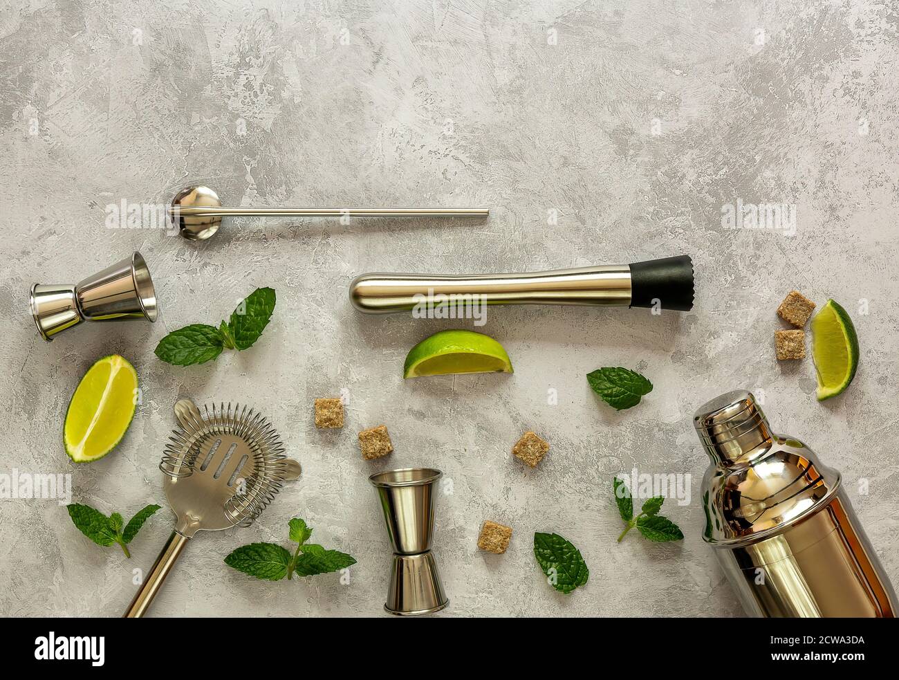 Cocktail making tools on bar hi-res stock photography and images - Alamy