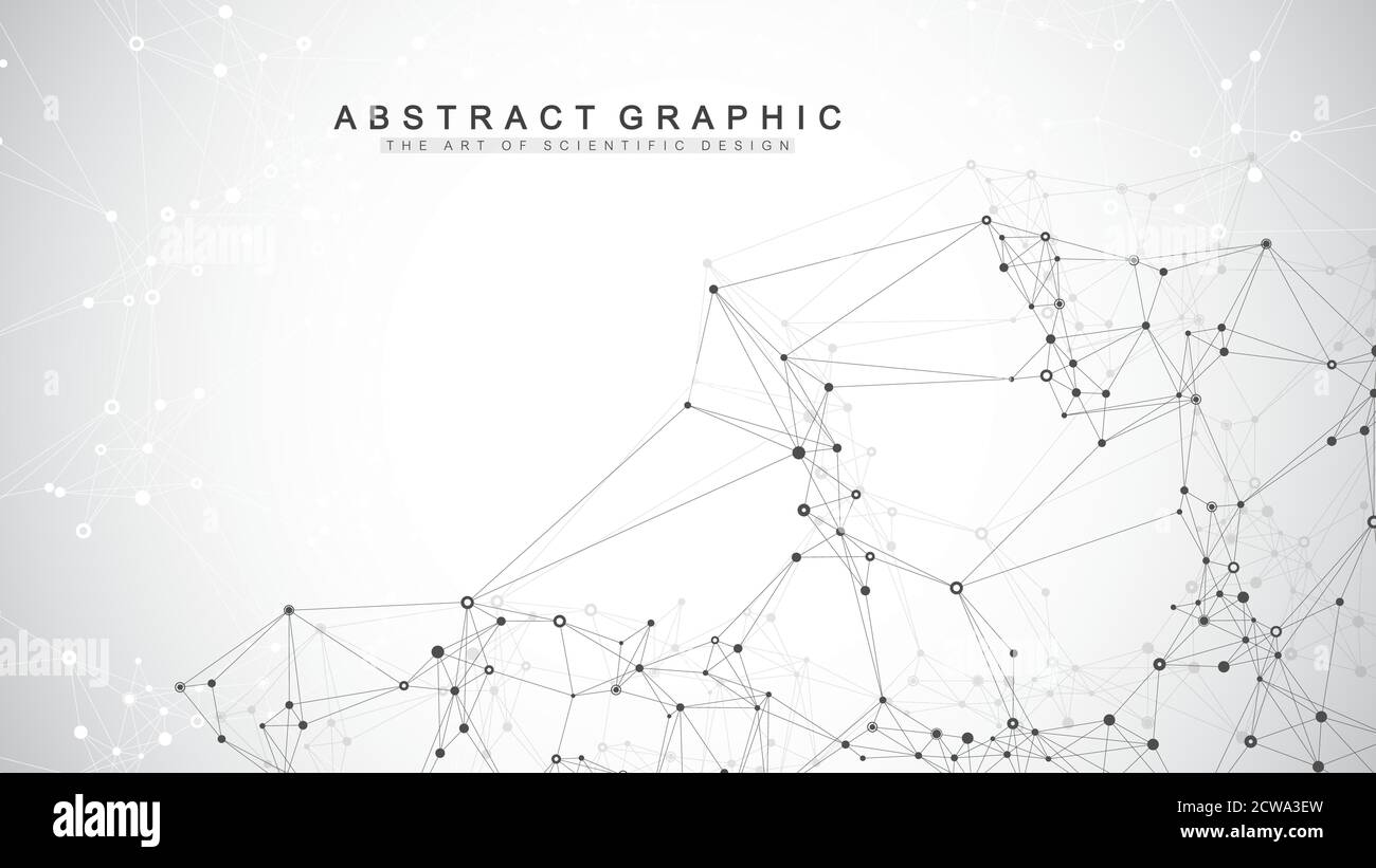 Graphic Abstract Background Communication Big Data Visualization Connected Lines With Dots