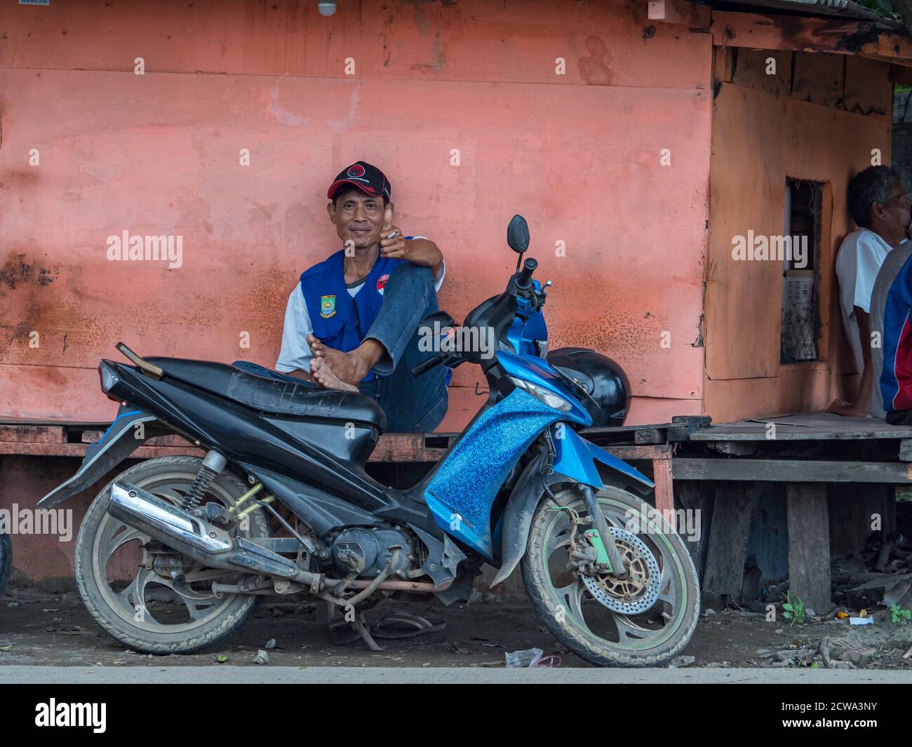 Jakarta, Indonesia - February 20, 2018: Local people on the street of ...