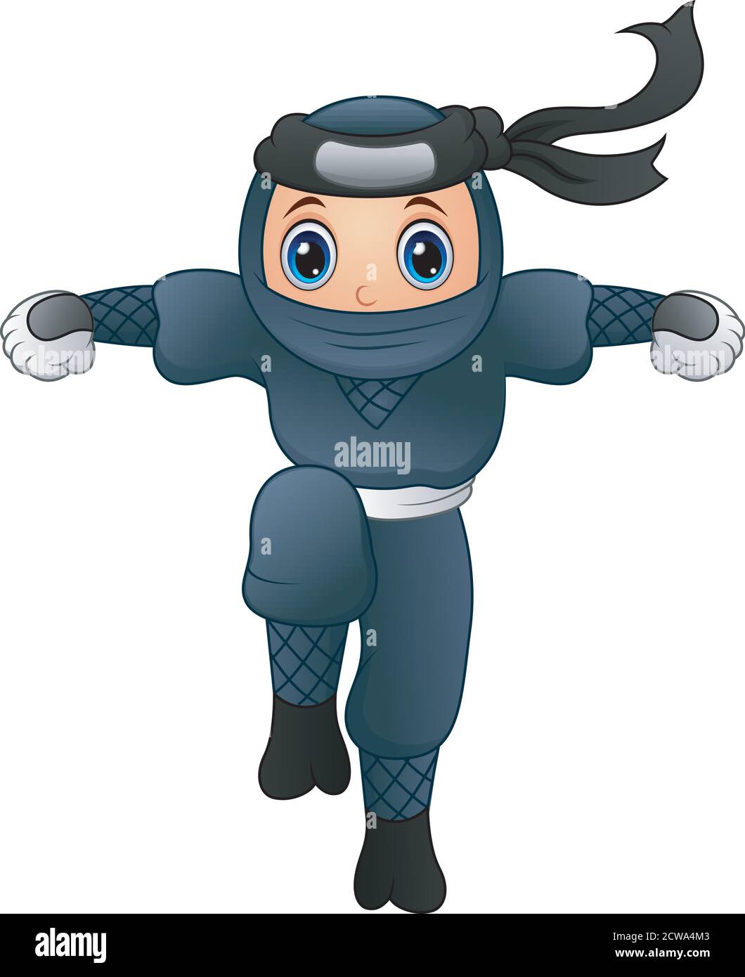 Vector illustration of Cartoon ninja running Stock Vector Image & Art ...