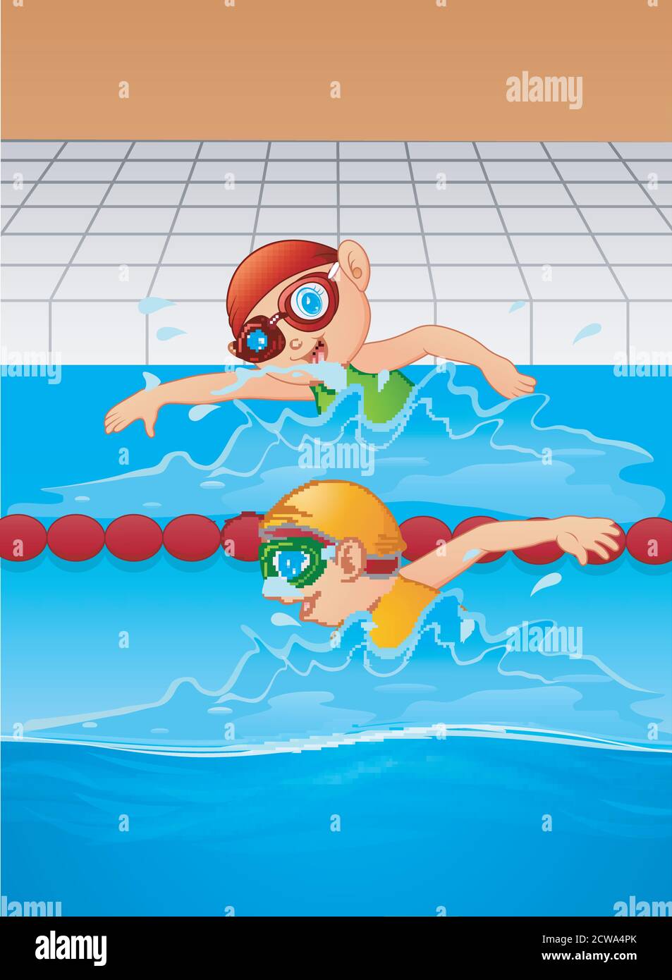 Swimming kicking Stock Vector Images - Alamy