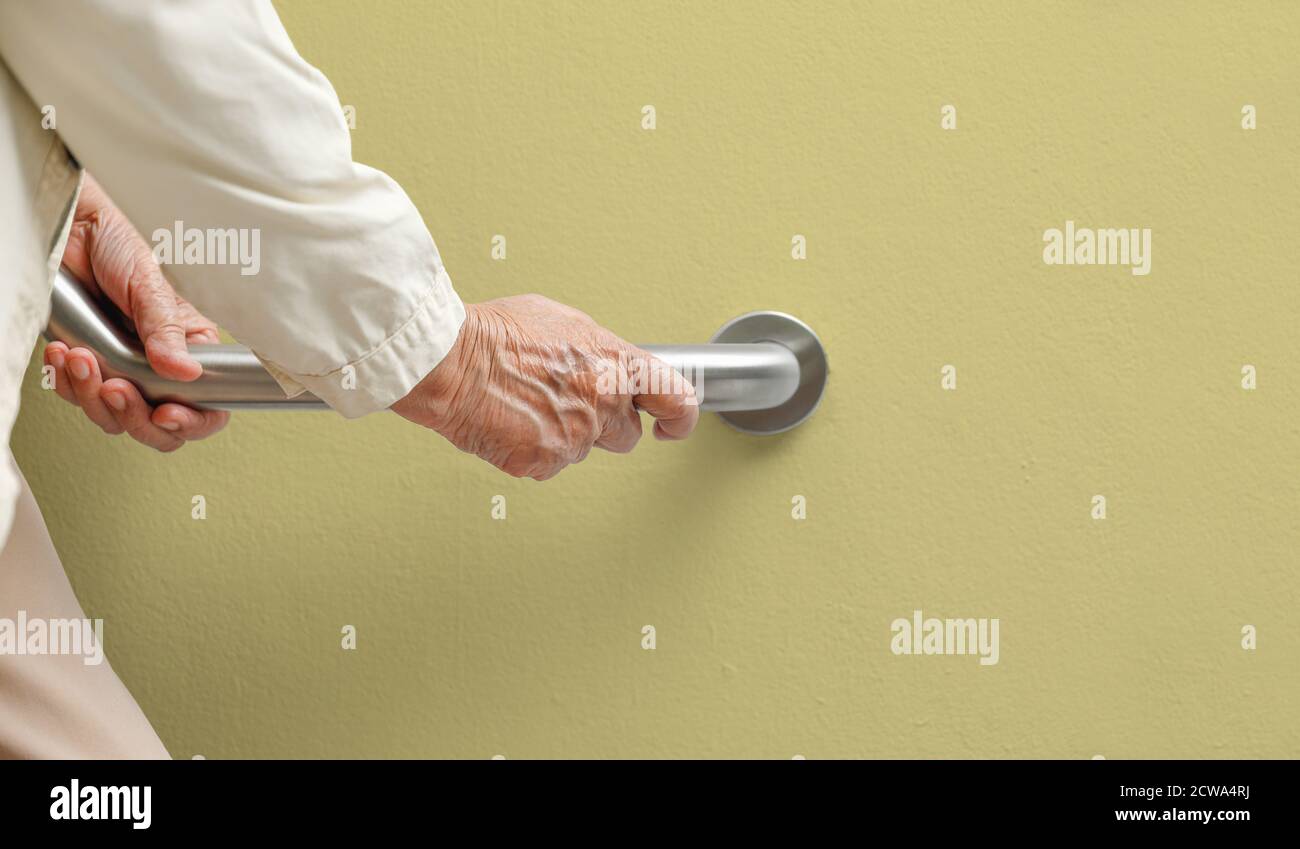 Elderly walking up steps hi-res stock photography and images - Alamy