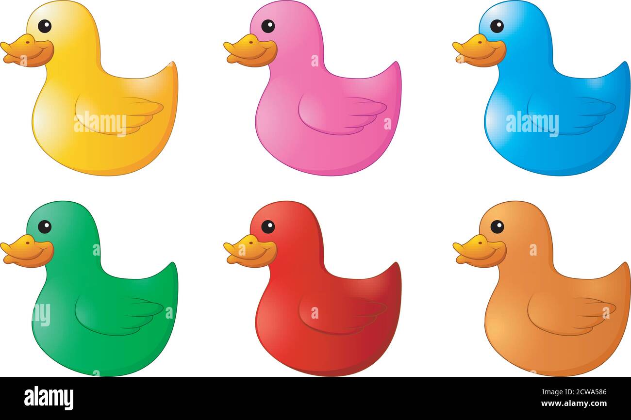 Pink rubber ducks Stock Vector Images - Alamy