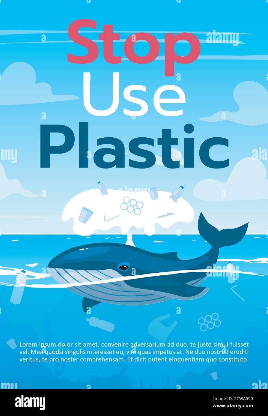 Stop using plastic brochure template Stock Vector Image & Art - Alamy