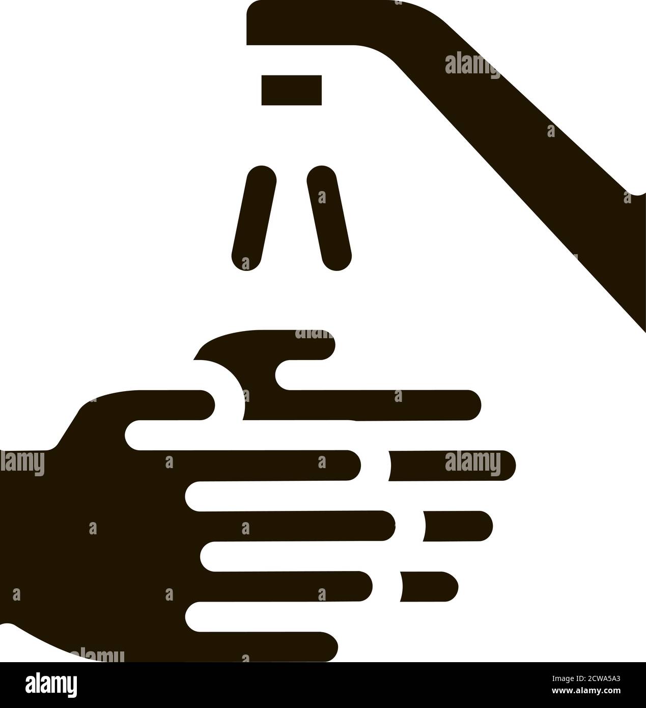 Hands Wash Water Faucet Icon Illustration Stock Vector Image & Art - Alamy
