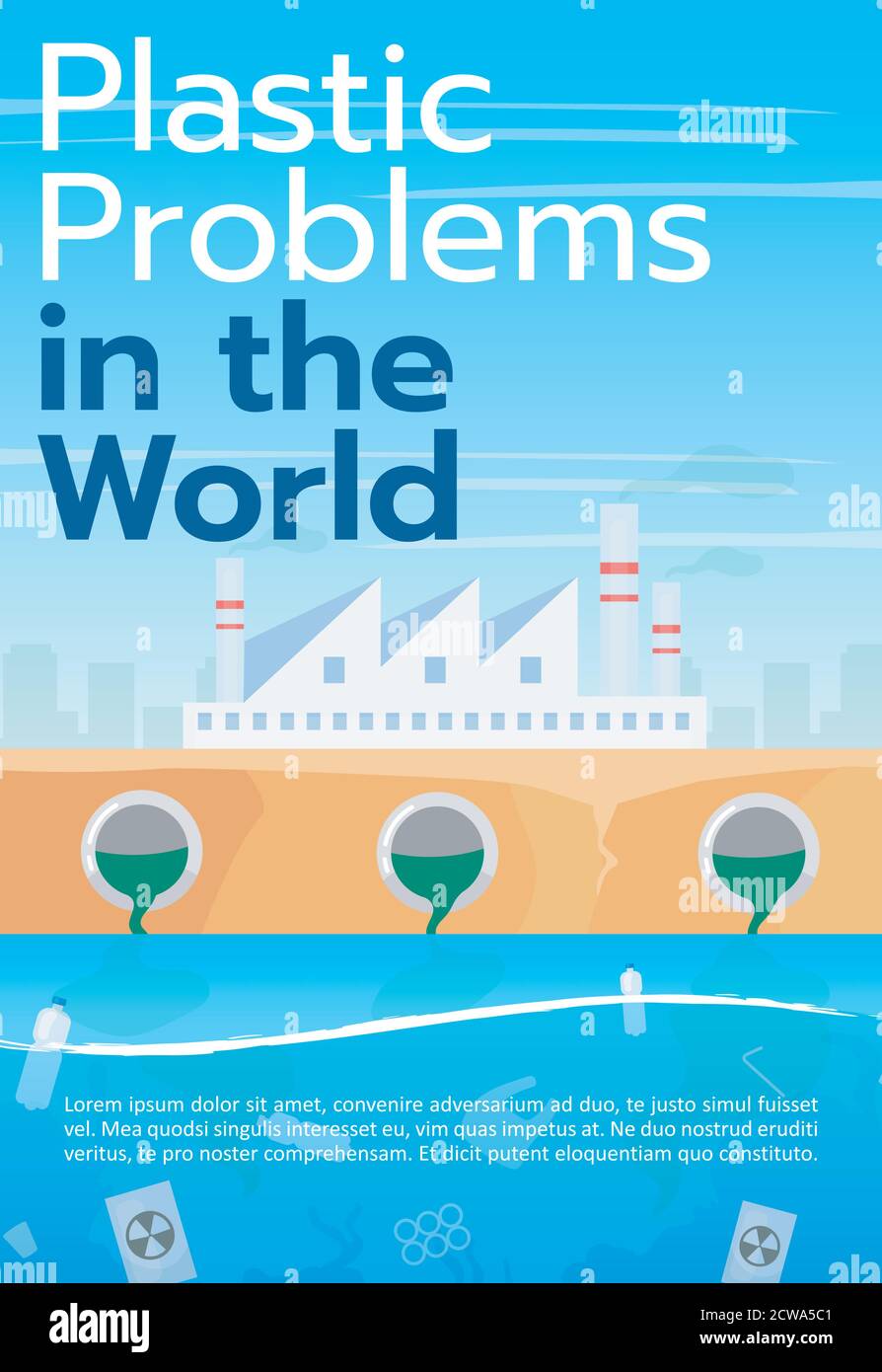 Plastic problem in world brochure template Stock Vector Image & Art - Alamy