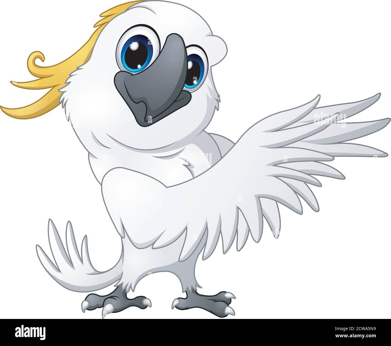 Vector illustration of Cute parrot cockatoo cartoon posing Stock Vector ...