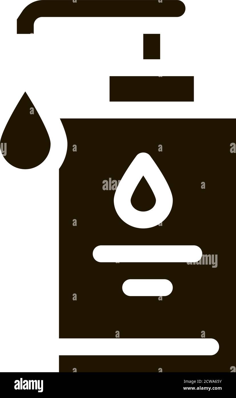 Hand hygiene black glyph Cut Out Stock Images & Pictures - Alamy