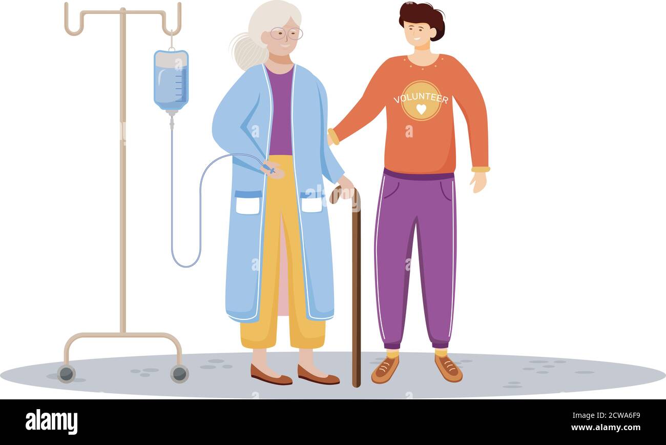 Elderly people help background Stock Vector Images - Alamy