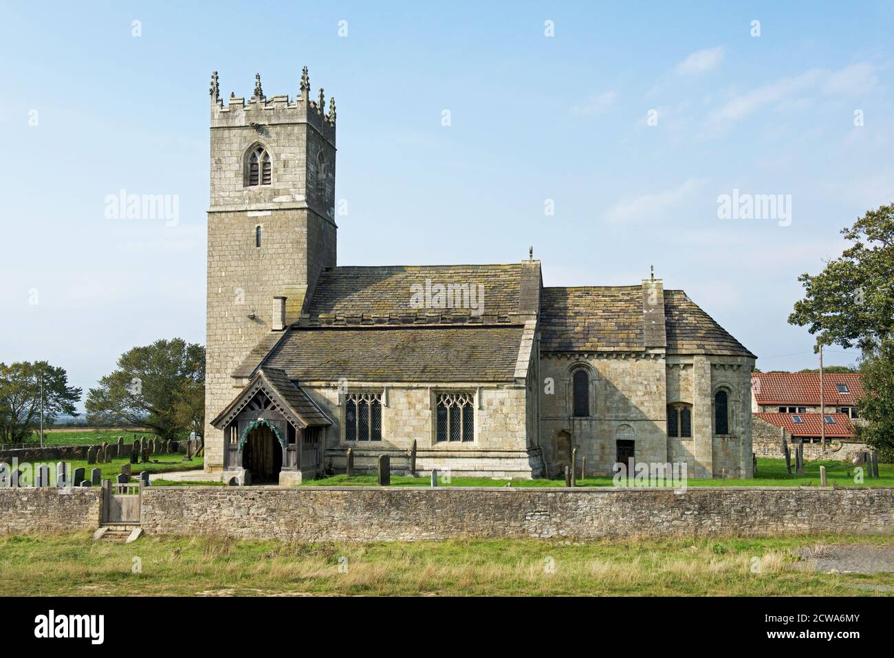 St Mary's Church in the village of Birkin, North Yorkshire, England UK ...
