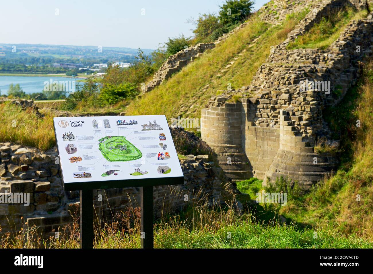 Sandal Castle, near Wakefield, West Yorkshire, England UK Stock Photo ...