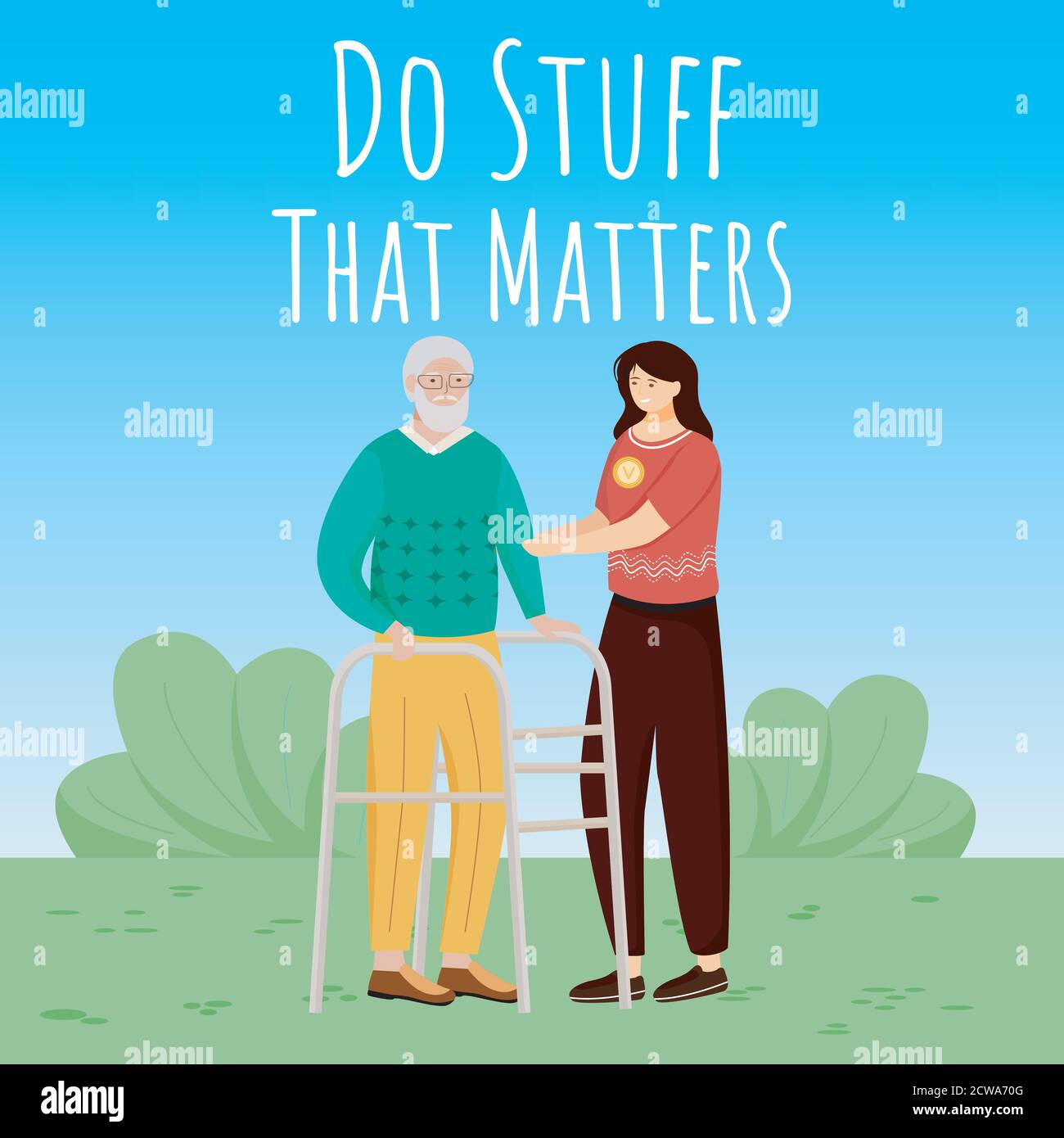 Do stuff that matters social media post mockup Stock Vector Image & Art ...