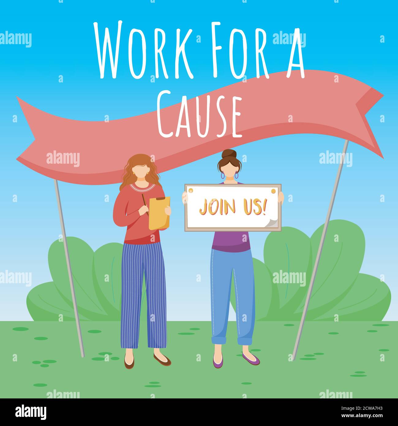 Work for cause social media post mockup Stock Vector Image & Art - Alamy