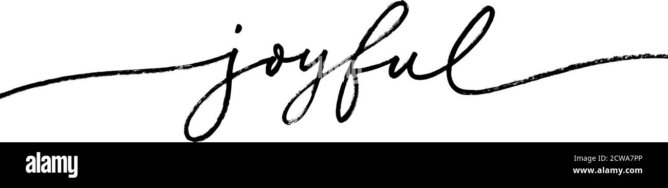 Joyful word, vector brush lettering Stock Vector Image & Art - Alamy