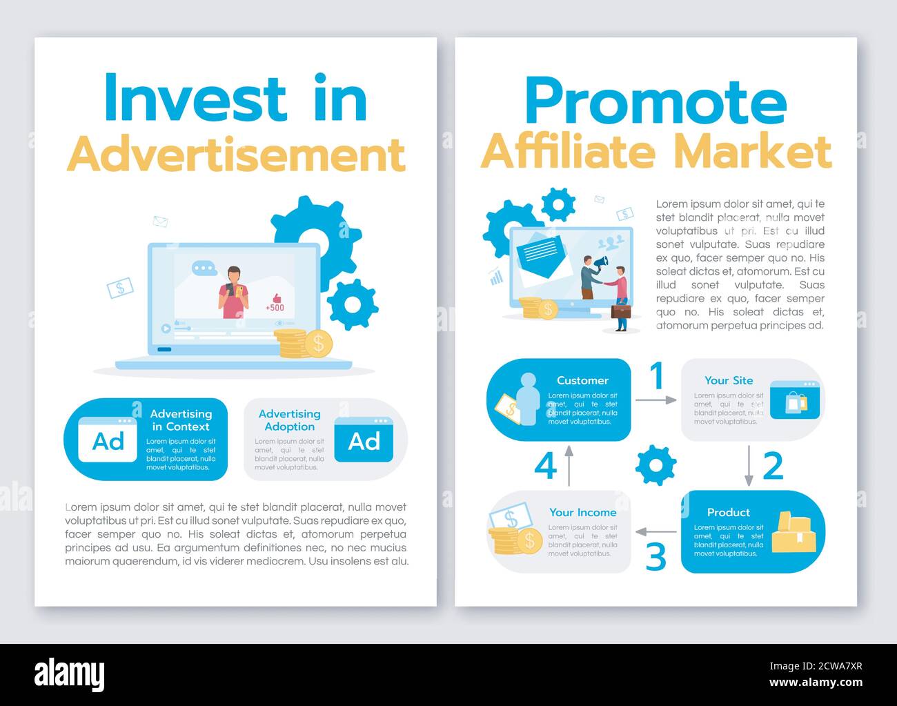 Invest in advertisement brochure template Stock Vector Image & Art - Alamy