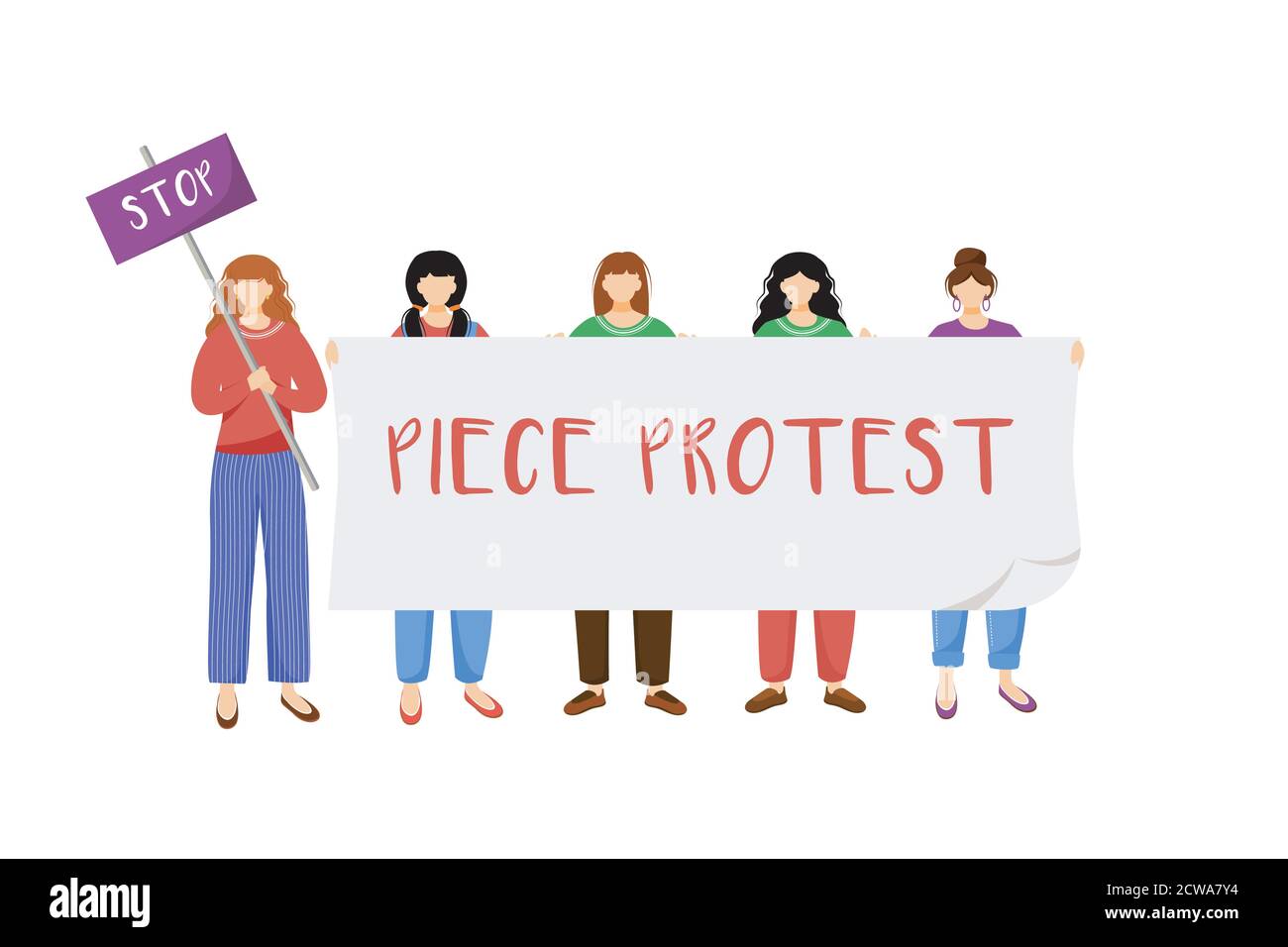 Peace protest flat vector illustration Stock Vector Image & Art - Alamy