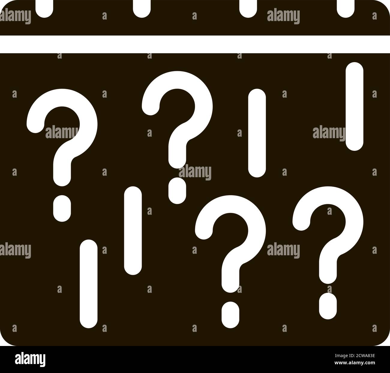 Calendar With Question Icon Illustration Stock Vector Image & Art - Alamy