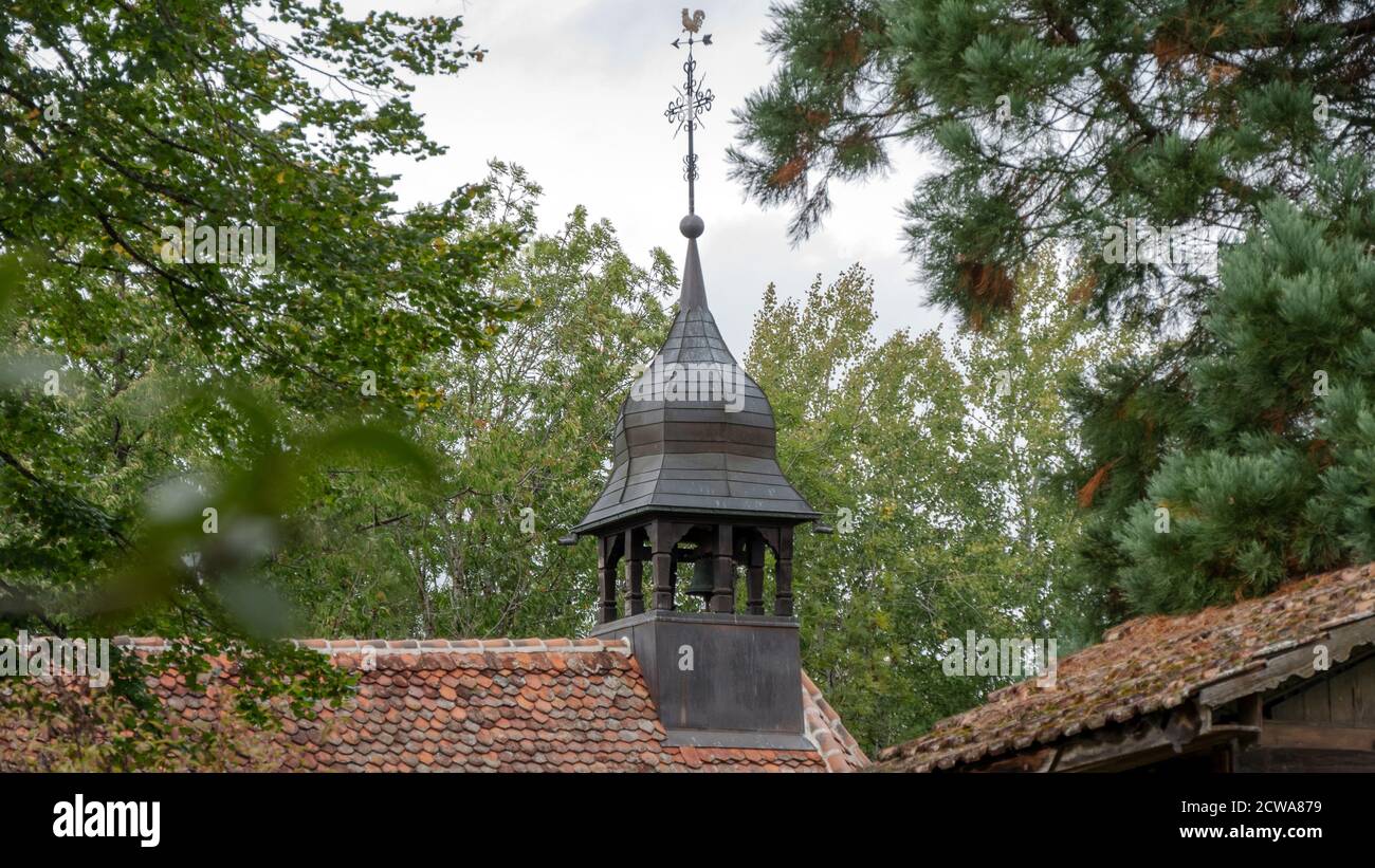 Bell tower of chapel in the forest Stock Photo - Alamy
