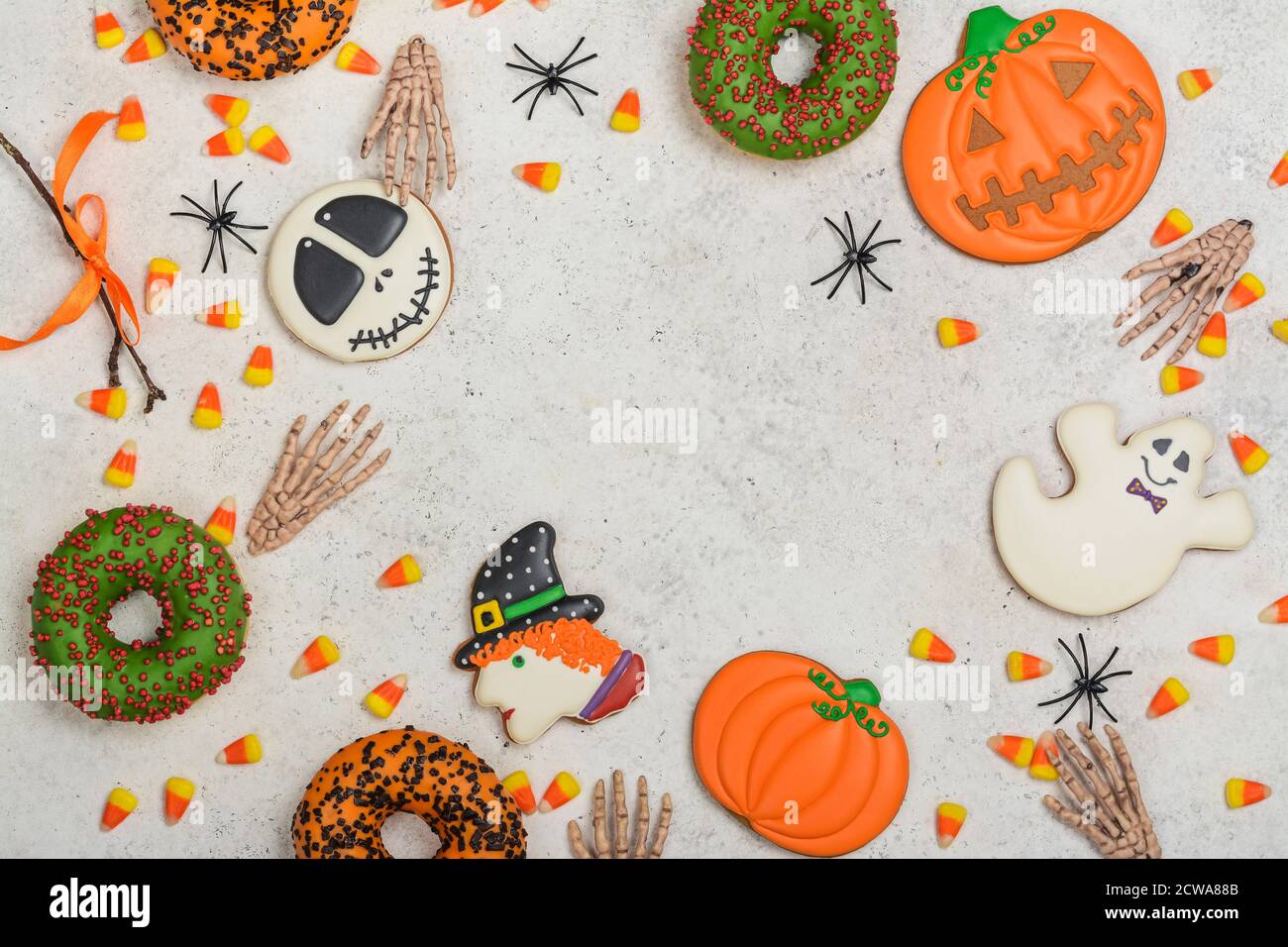 Sweet Halloween party background Stock Photo - Alamy