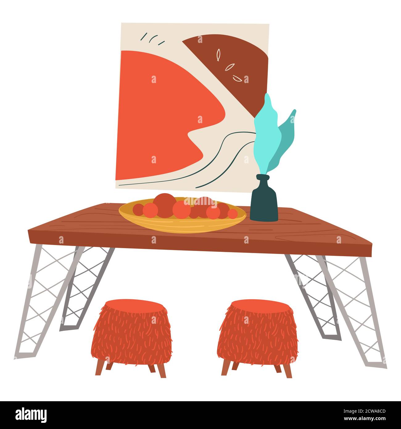 Dining table flower vase Cut Out Stock Images & Pictures - Alamy