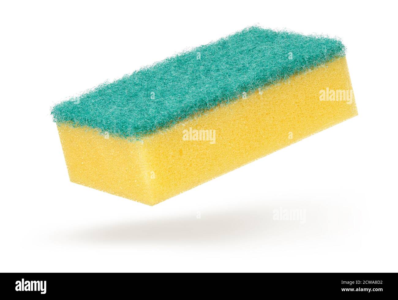 soft cleaning sponge for washing dishes on white background Stock Photo ...