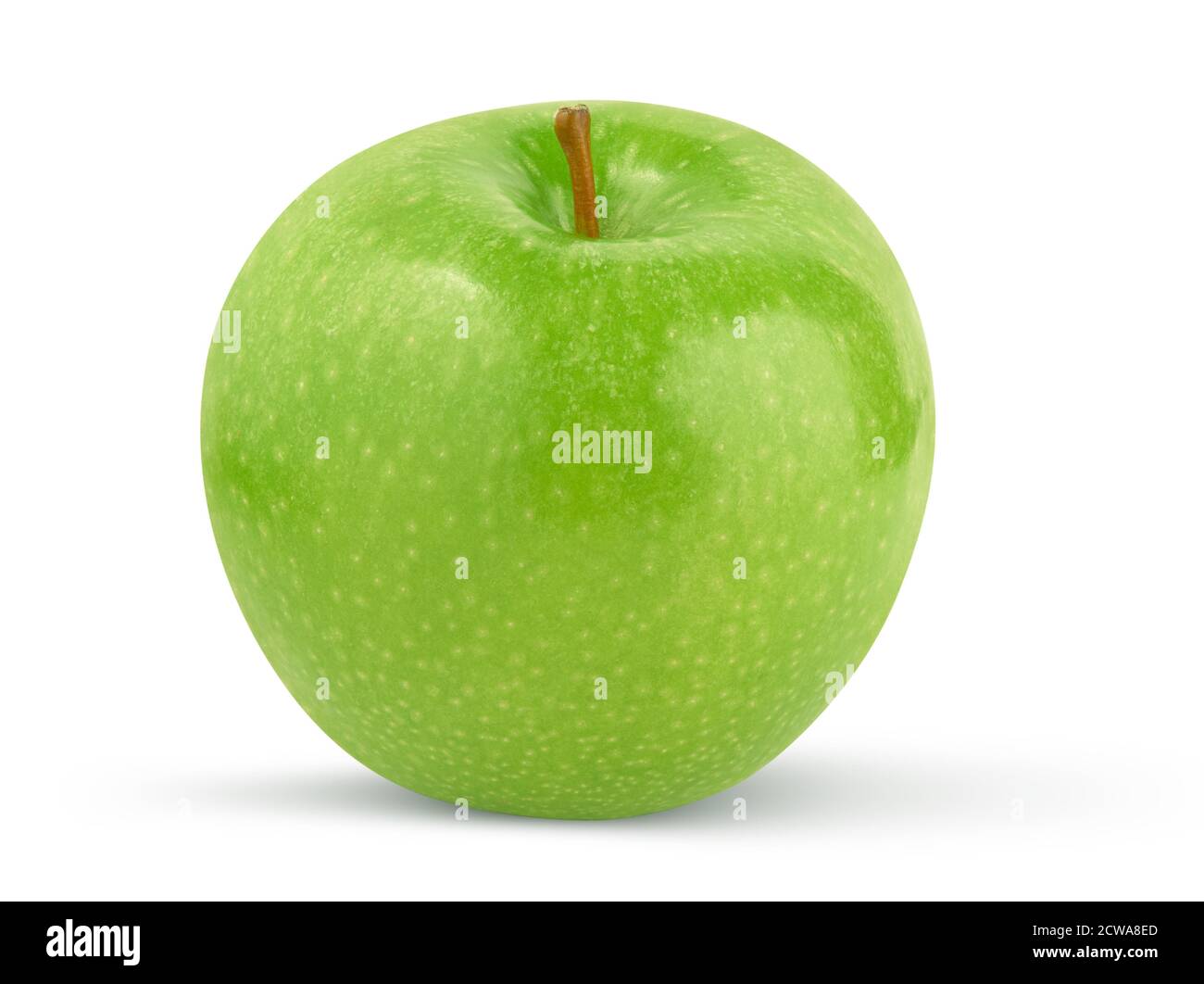 Perfect fresh green apple isolated on white background with clipping ...