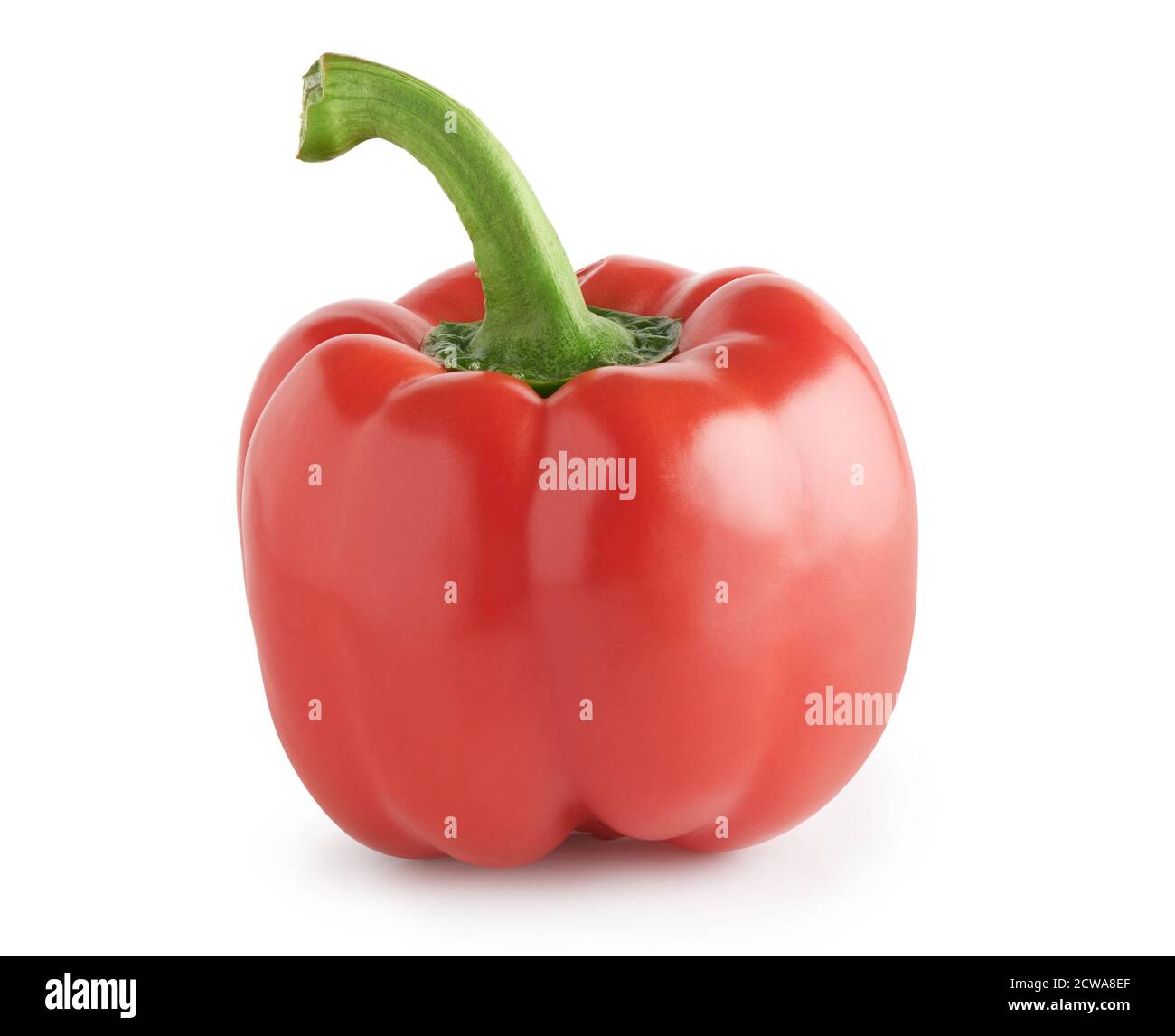 Whole red pepper isolated on white background with clipping path Stock ...
