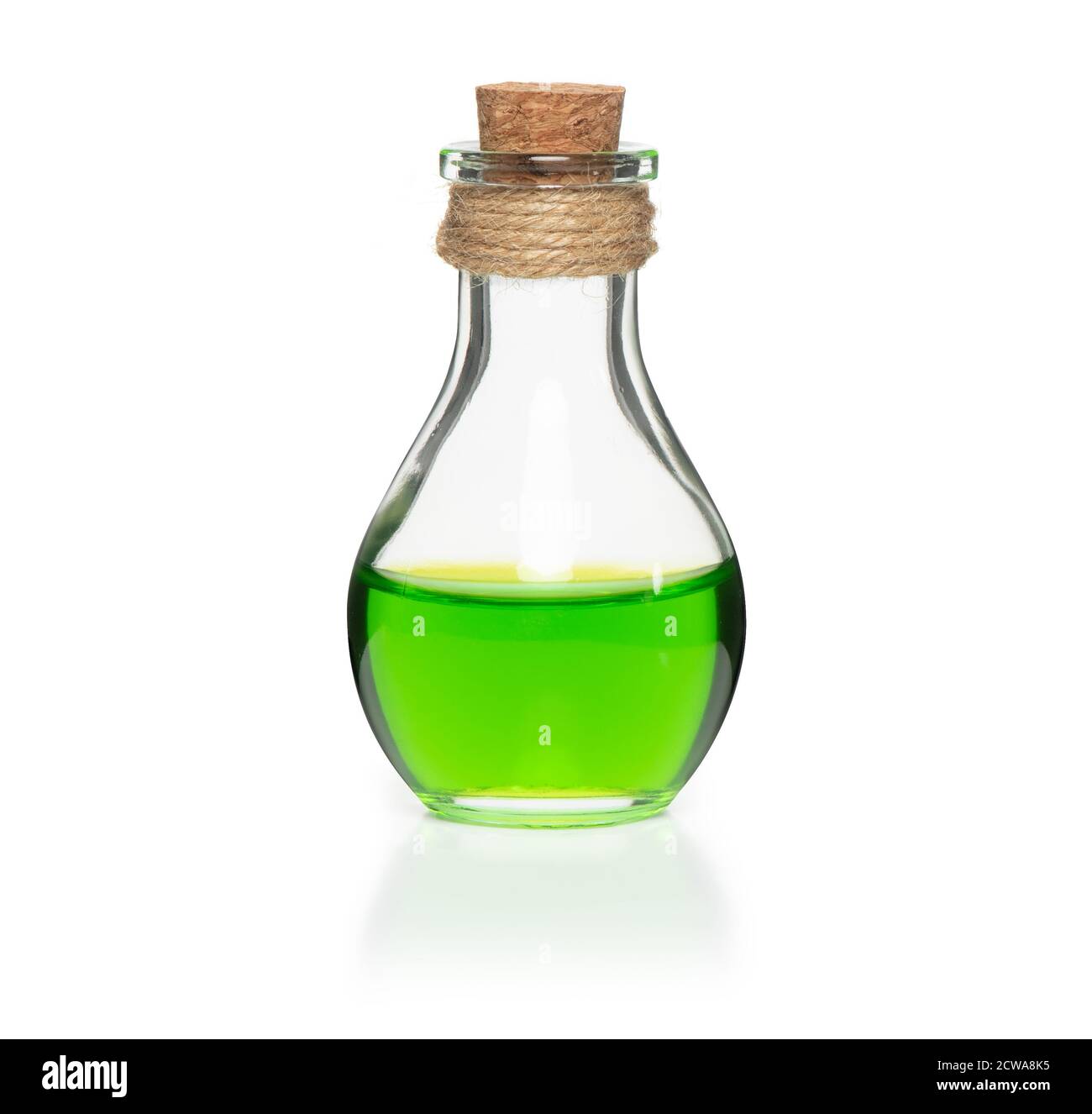 green goo in a flask isolated on white background Stock Photo - Alamy