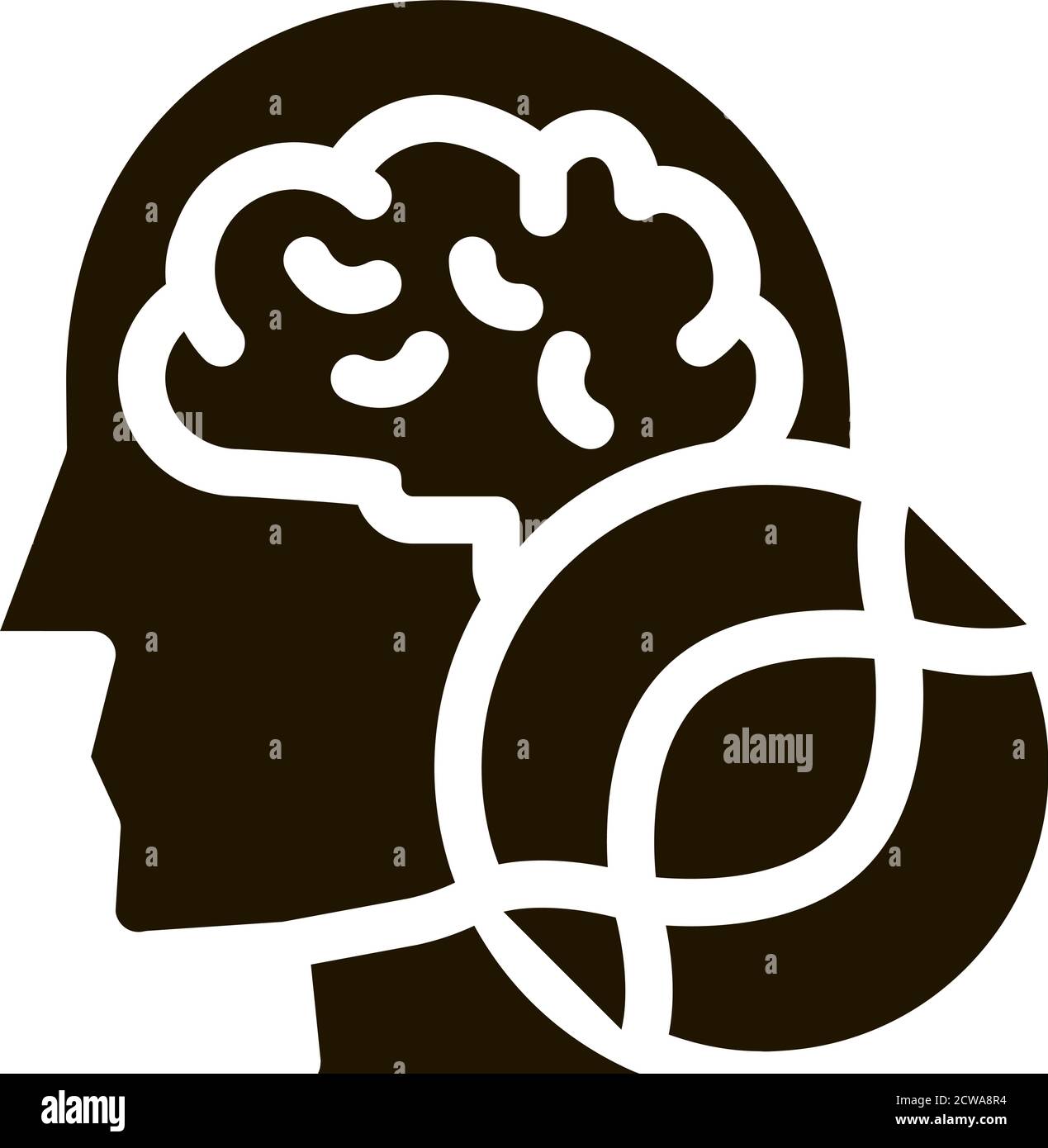 Man Head Brain Molecule Icon Illustration Stock Vector Image & Art - Alamy