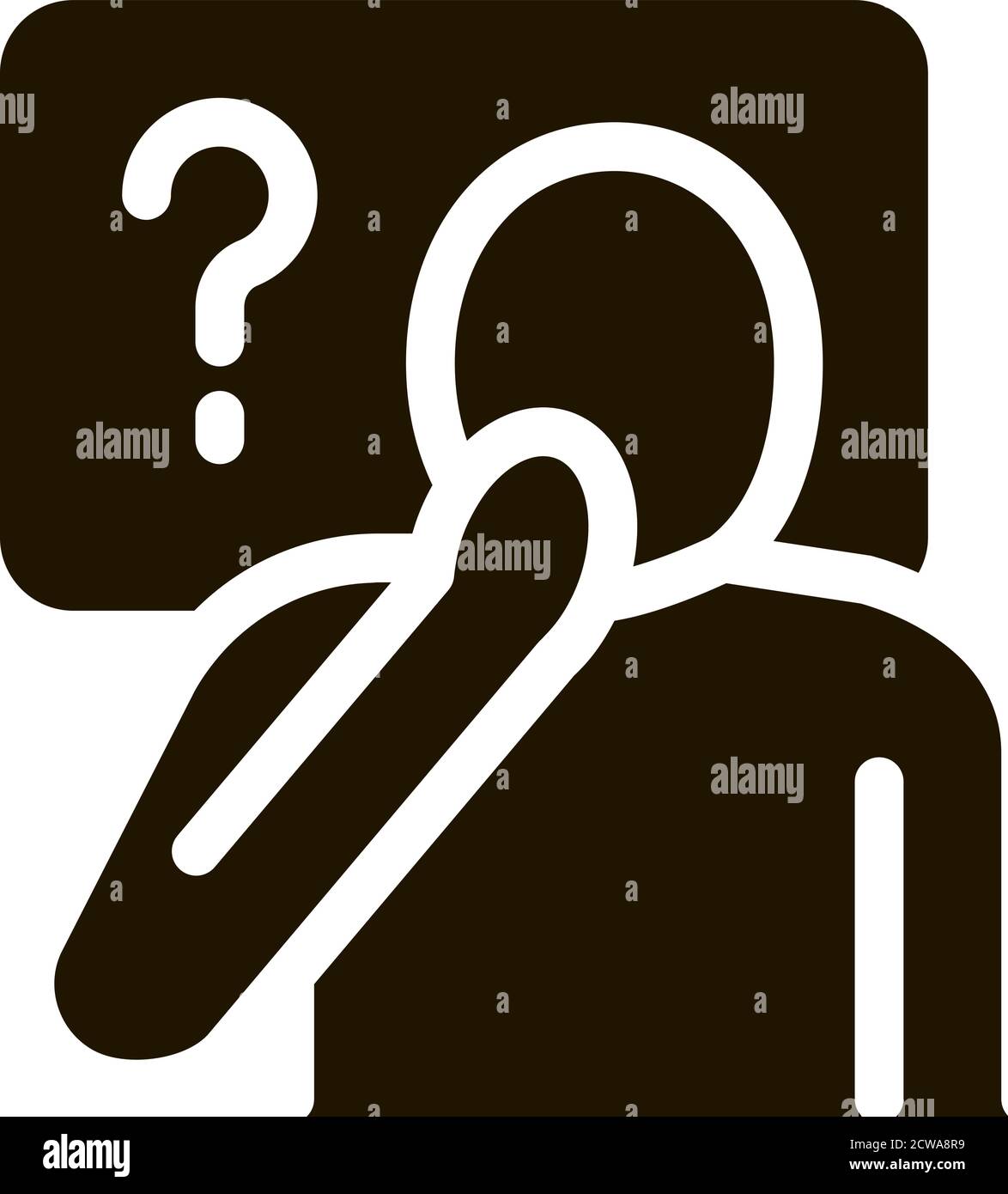 Man Question Mark Frame Icon Illustration Stock Vector Image & Art - Alamy