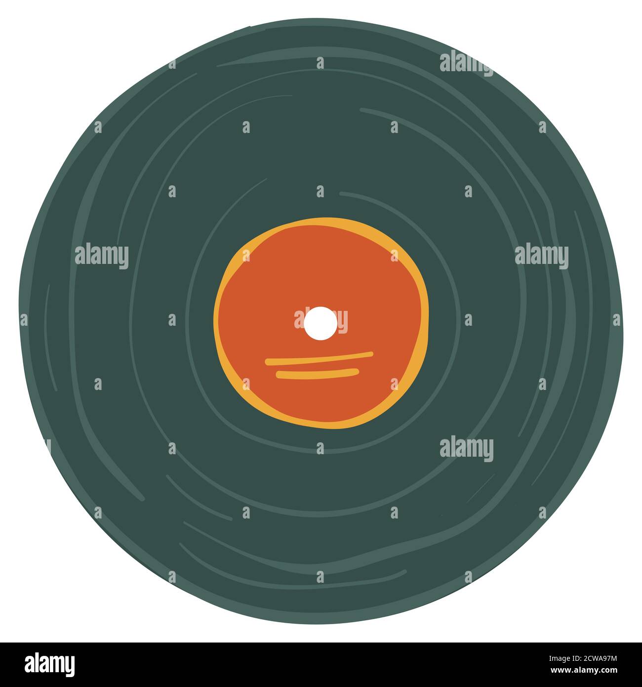 Vinyl record on vintage turntable Stock Vector Images - Alamy