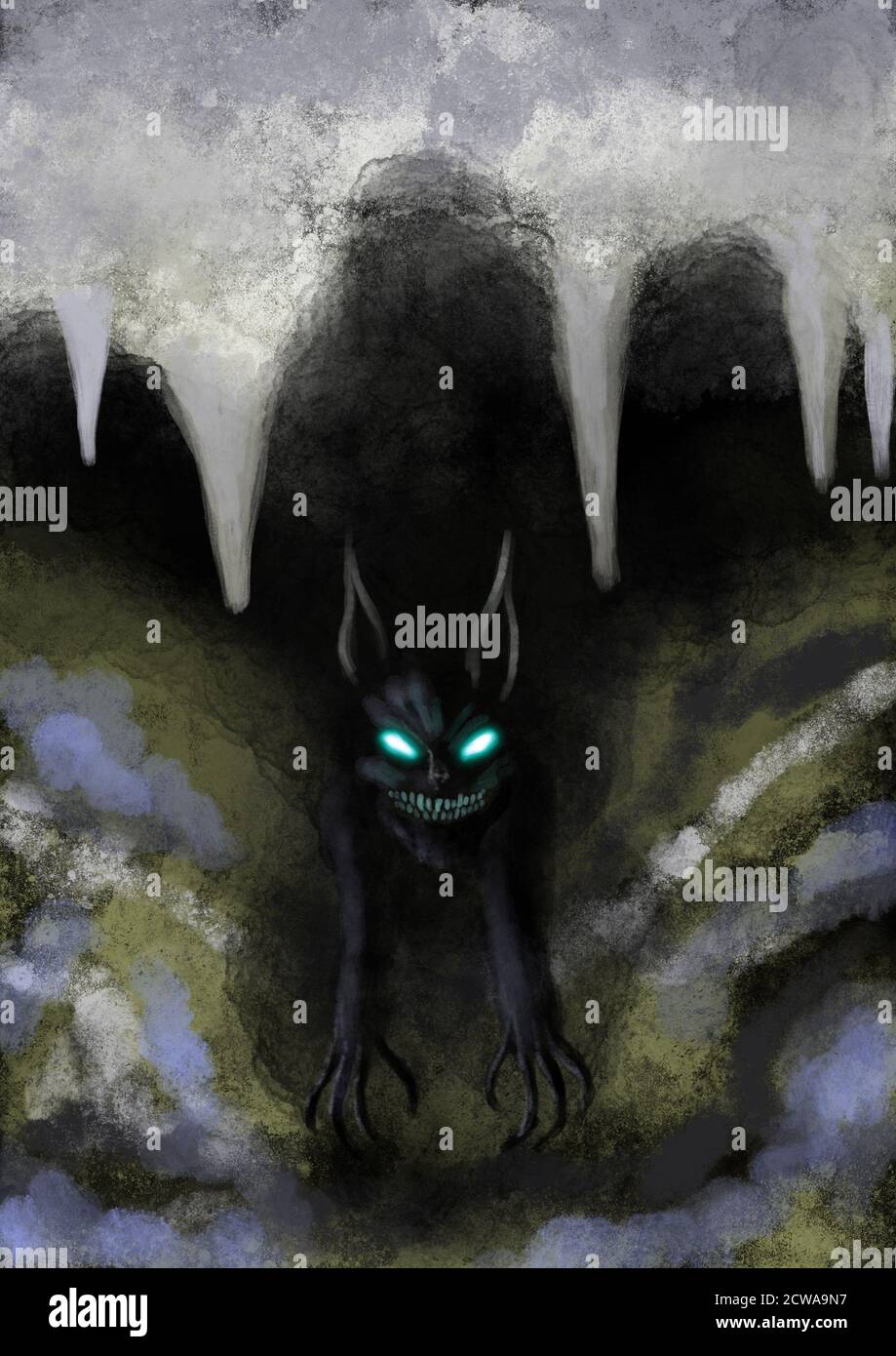 illustration of a demon or alien Stock Photo - Alamy