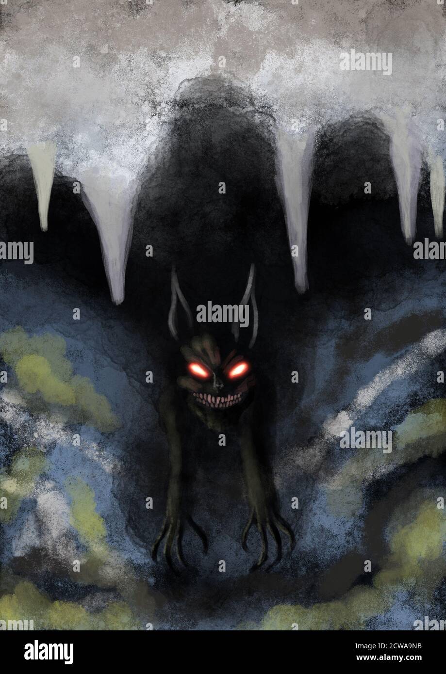 illustration of a demon or alien Stock Photo - Alamy