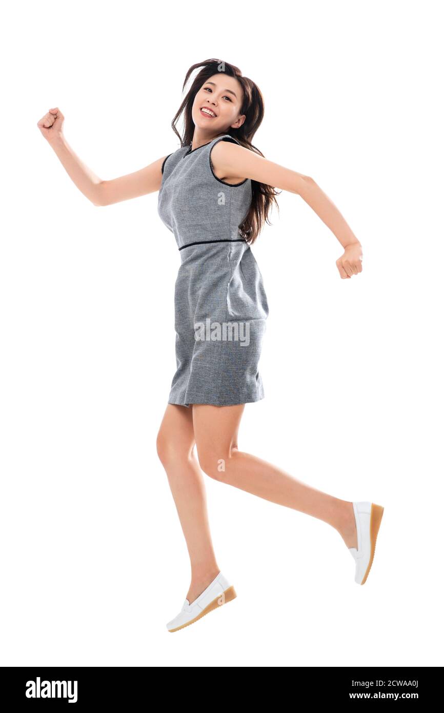 Vertical shot white lady Cut Out Stock Images & Pictures - Alamy