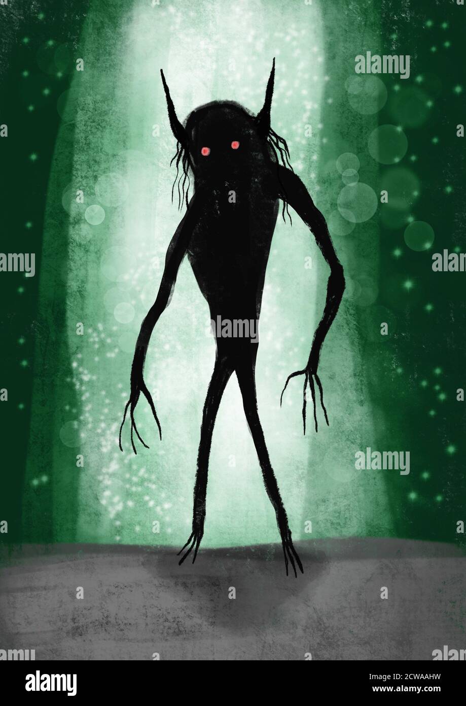 illustration of a demon or alien Stock Photo - Alamy