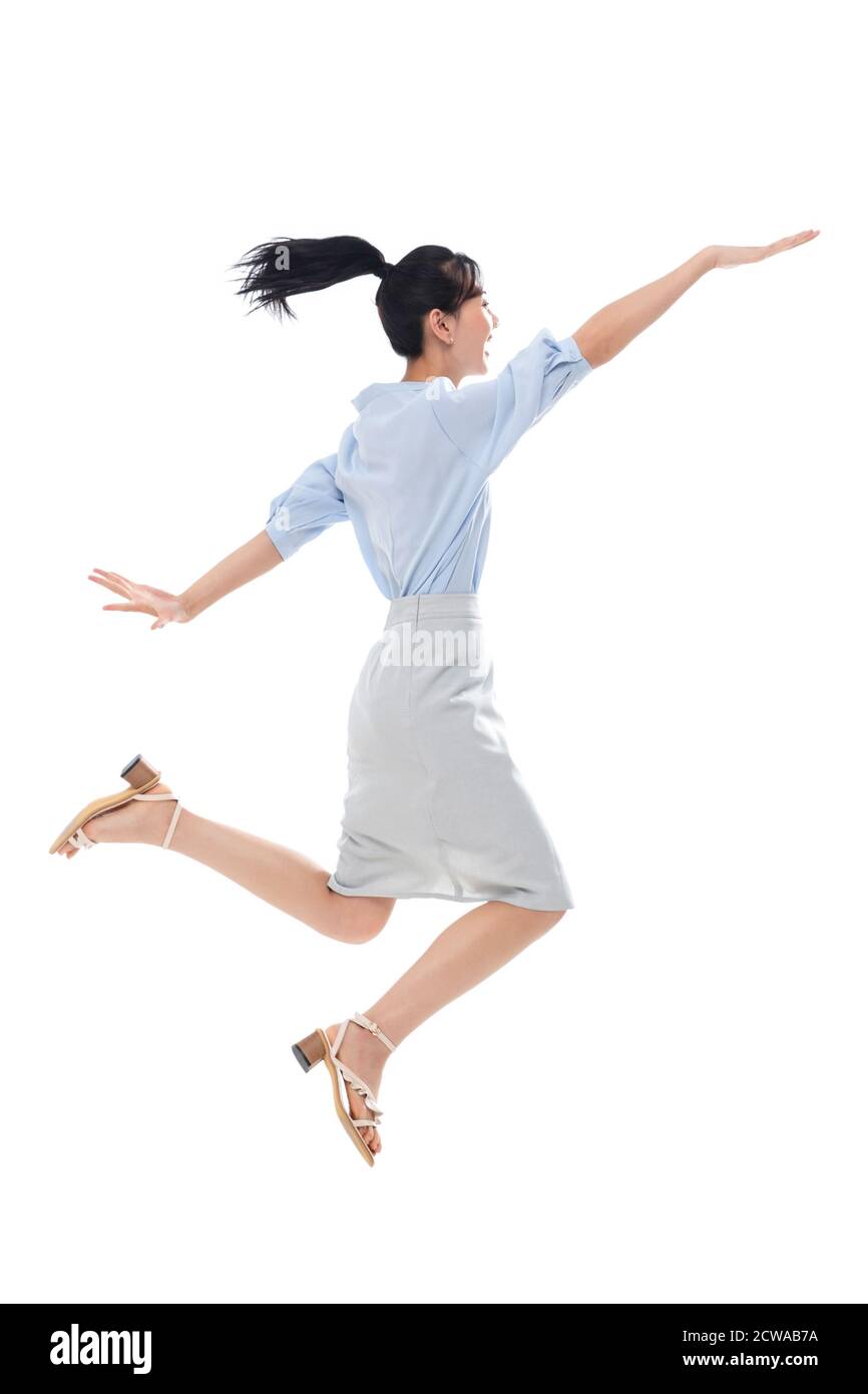 Exciting young woman Cut Out Stock Images & Pictures - Alamy