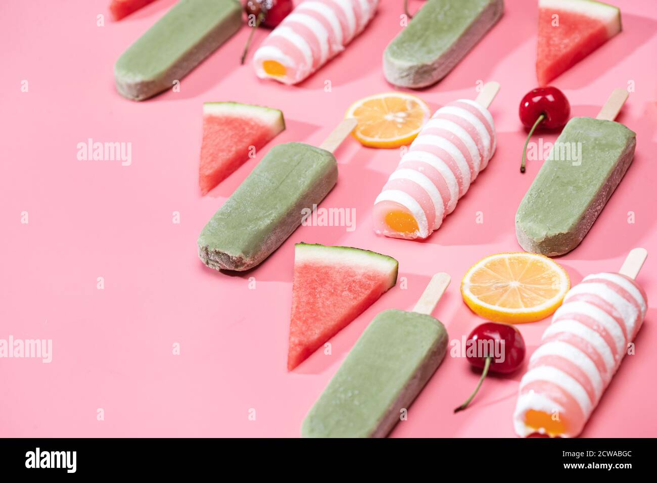 Fruits and ice stick Stock Photo - Alamy