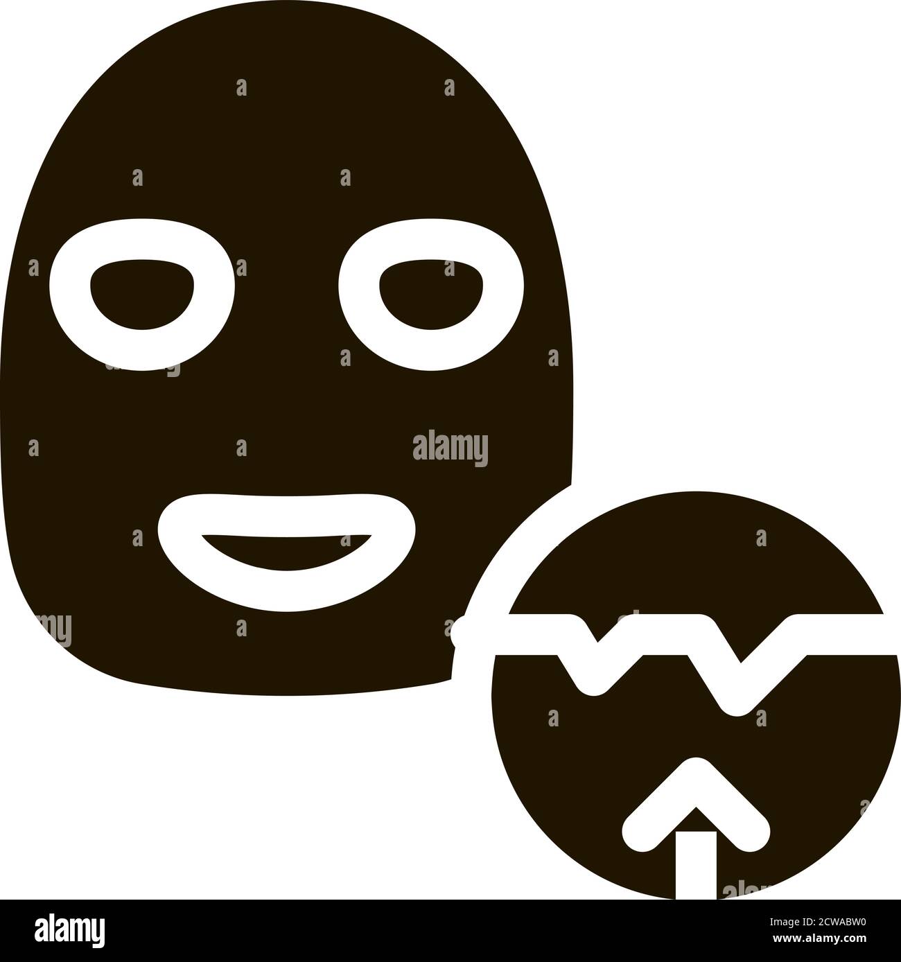 Wrinkle Smoothing Mask Icon Illustration Stock Vector Image & Art - Alamy