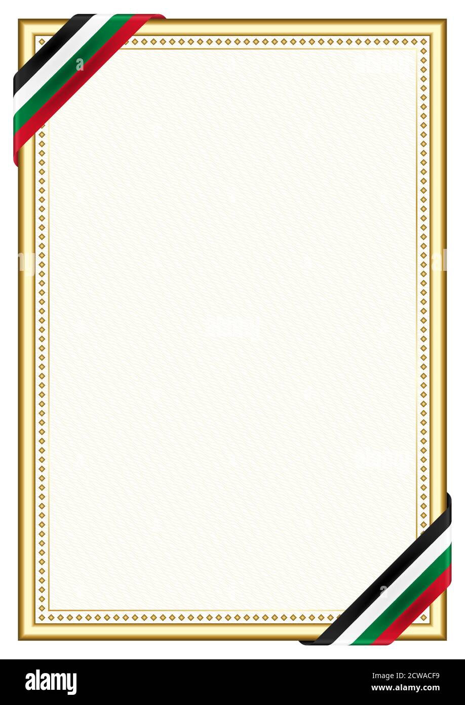 Vertical frame and border with Palestine flag, template elements for ...