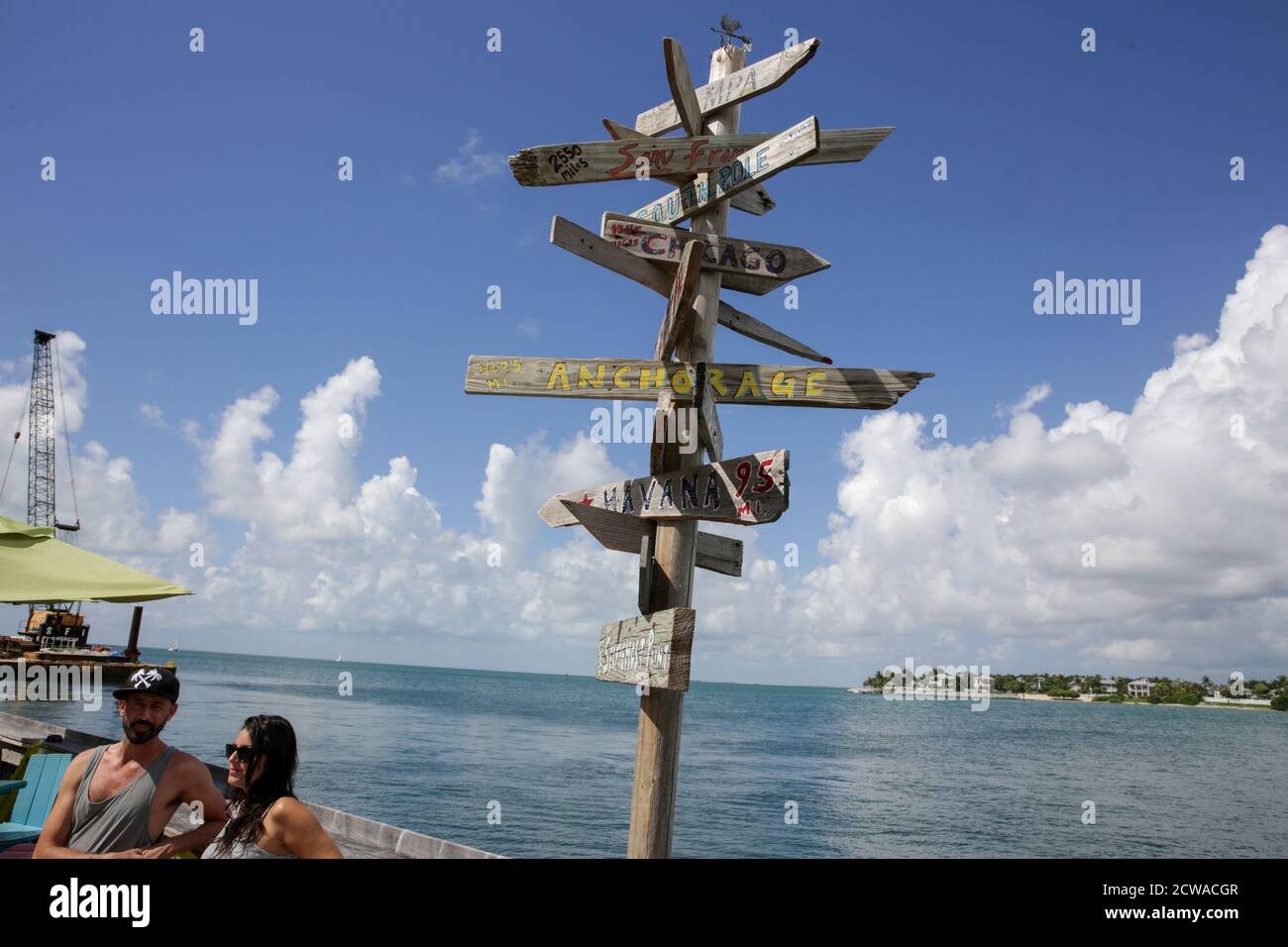 Popular direction and distance [in Miles] signs at the equally popular ...